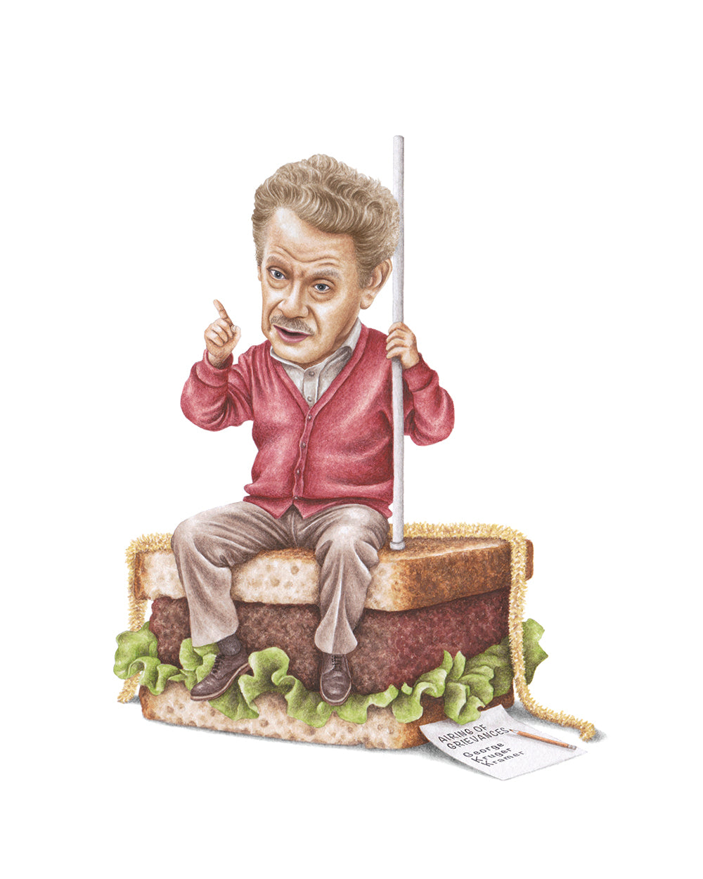 Festivus - Frank Costanza Art Print | Celebs On Sandwiches