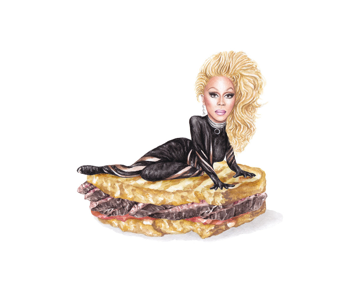 RuPaul Print – Celebs On Sandwiches